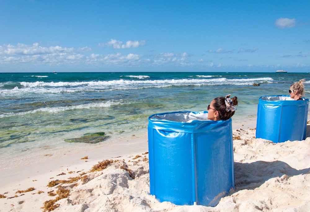 ReConnect: Embracing the Chill - Ice Baths on Playa's Sands